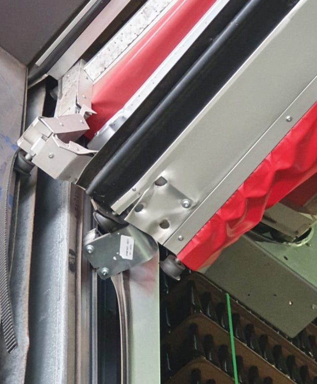 A rapid roller door designed to handle forklift damage